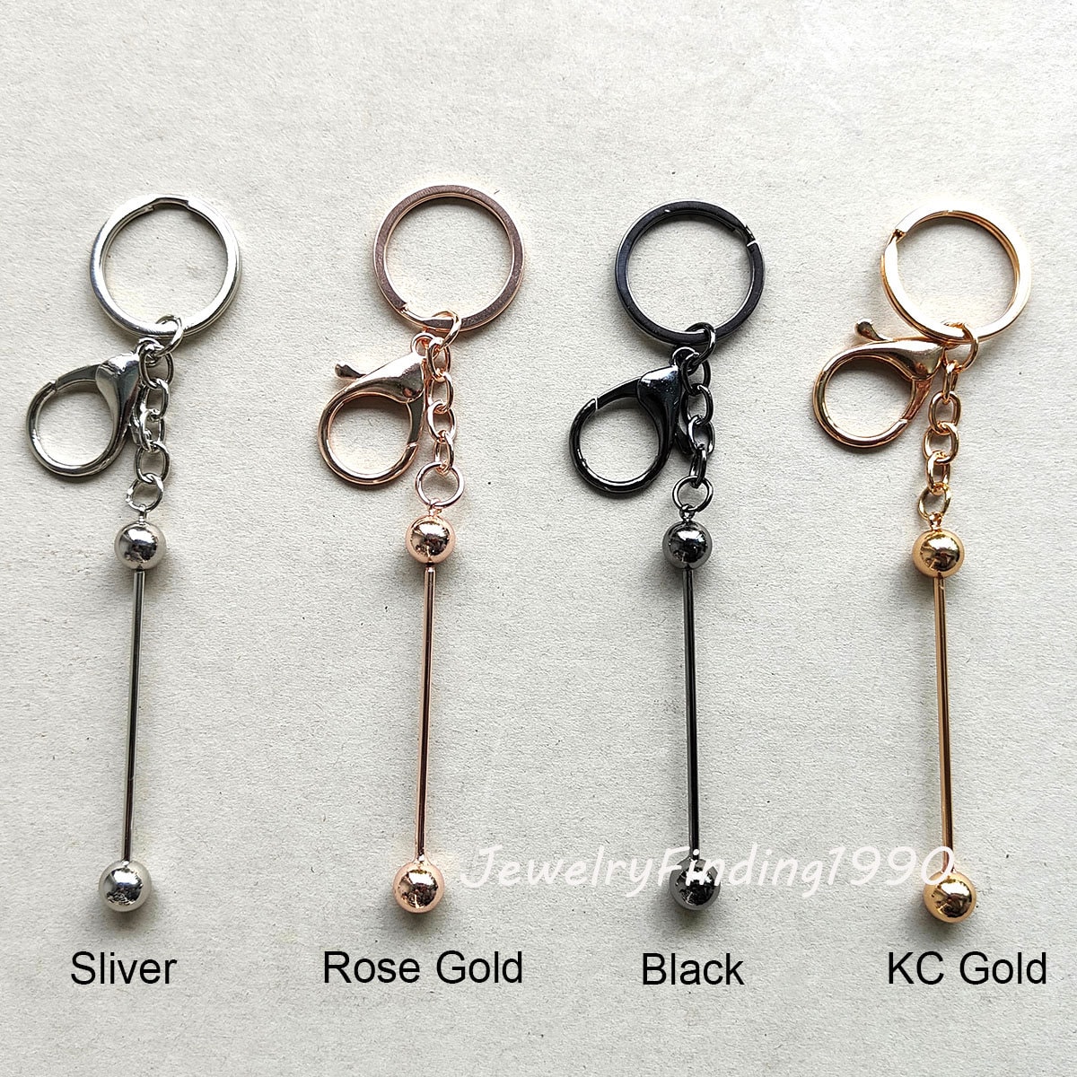 5-100pcs Metal Beadable Keychain Bar-blank - Etsy