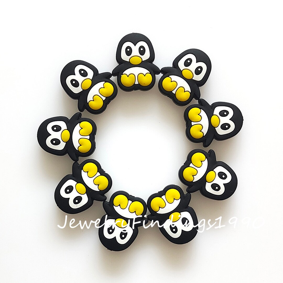 New Silicone Penguin Beads, Focal Silicone Beads, DIY Women Keychain ...