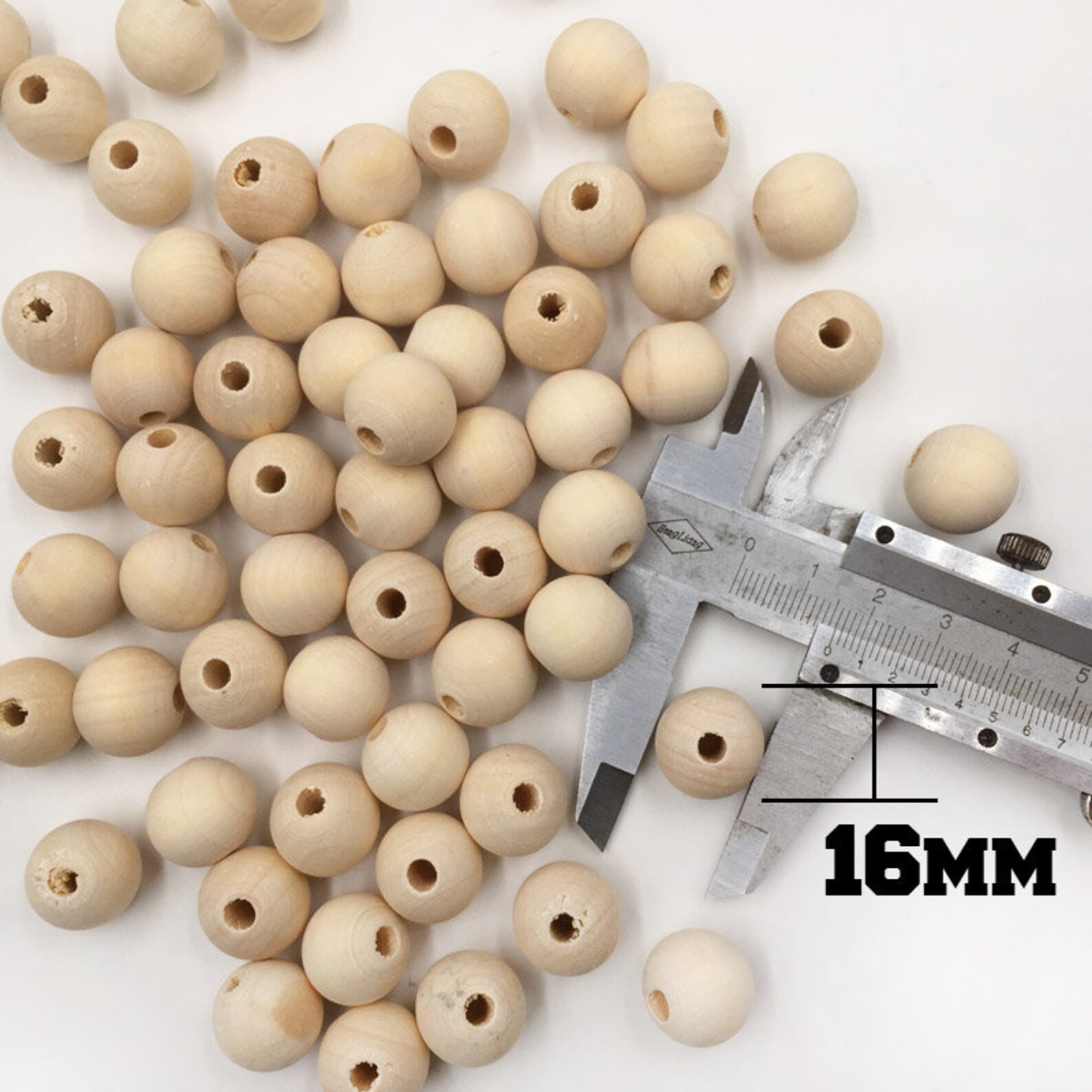 12mm 14mm 16mm 20mm 25mm 30mm Natural Wooden Beads Round - Etsy