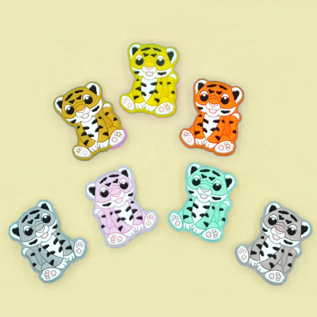 Animal Shape Beads Tiger Silicone Beads Bulk Silicone Beads - Etsy