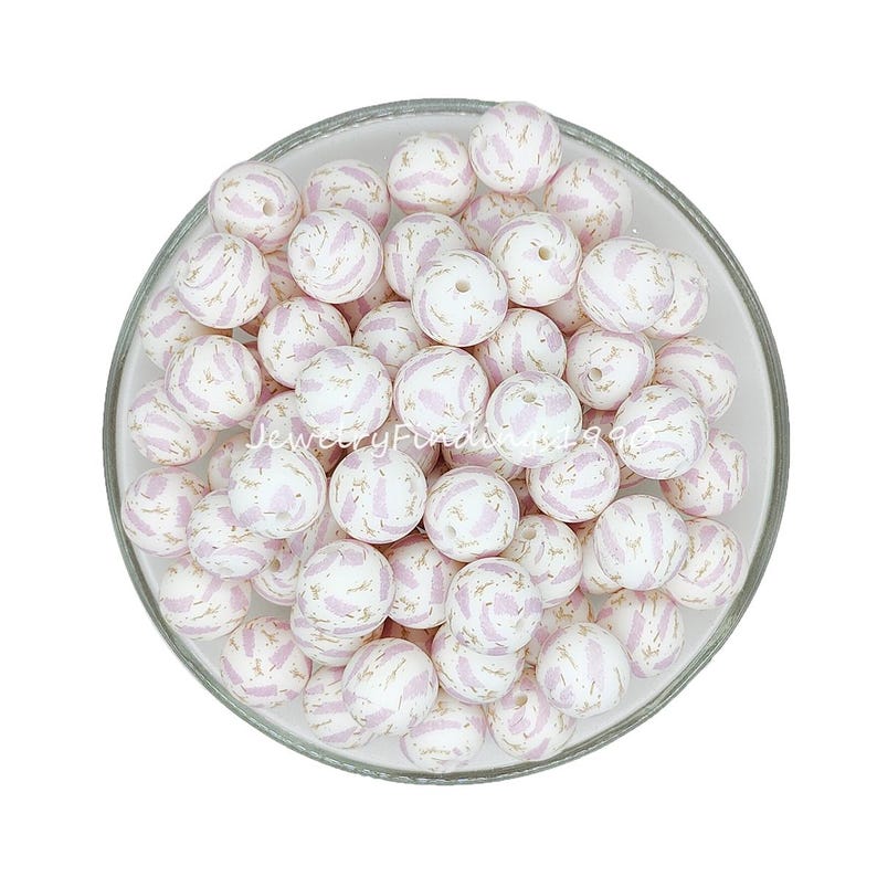 Perlas de silicona de 15 mm, Perlas redondas, Perlas estampadas, Perlas ...