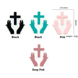 Cross Religious Silicone Focal Beads DIY Necklace, Christians Cross ...