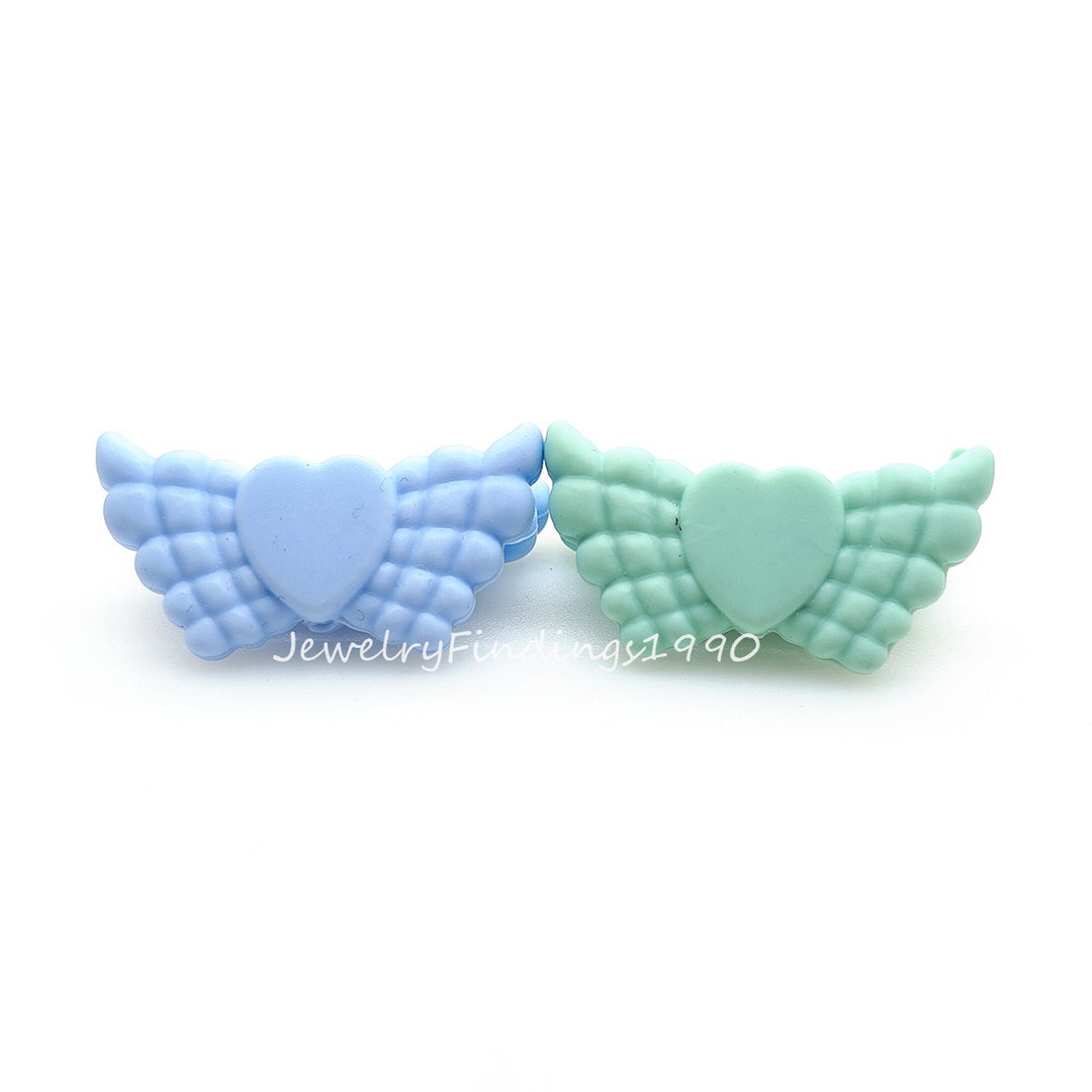 Wing Silicone Beads, Angel Wing Beads, DIY Jewelry Making Gifts, 1/5/10 ...