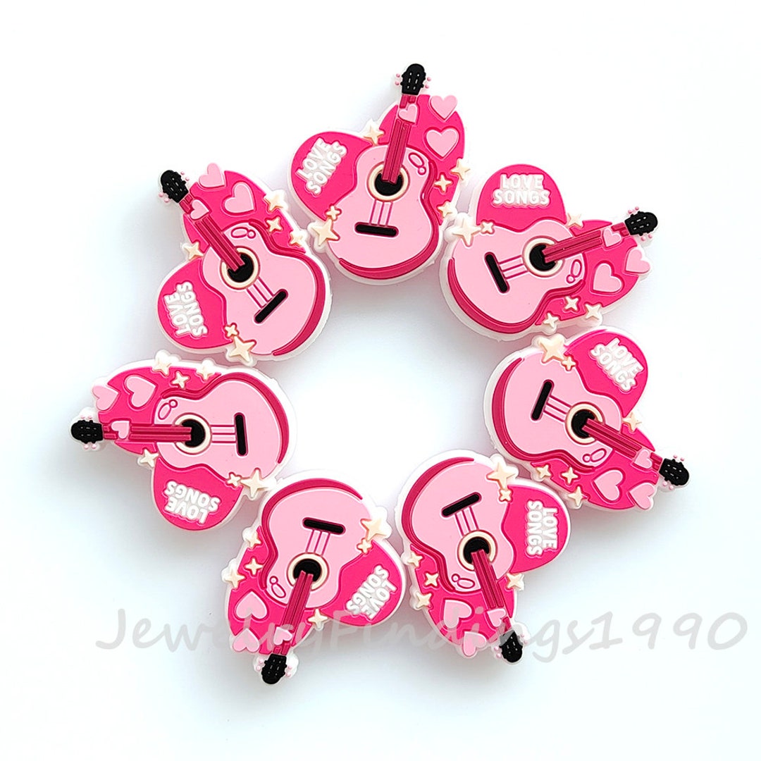 Guitar Silicone Beads, Musical Instrument Silicone Beads Bulk, Focal ...