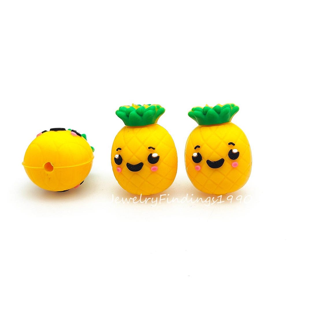 3D Pineapple Silicone Beads,focal Beads for Pen,pineapple Beads,diy ...