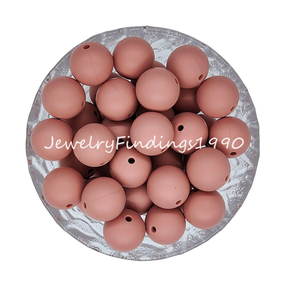 Dawn Rose Silicone Beads, 12/15mm Silicone Round Beads, DIY Necklace ...
