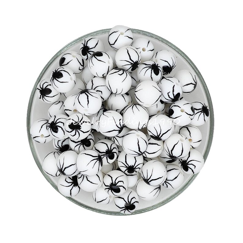 Perlas de silicona de 15 mm, Perlas redondas, Perlas estampadas, Perlas ...