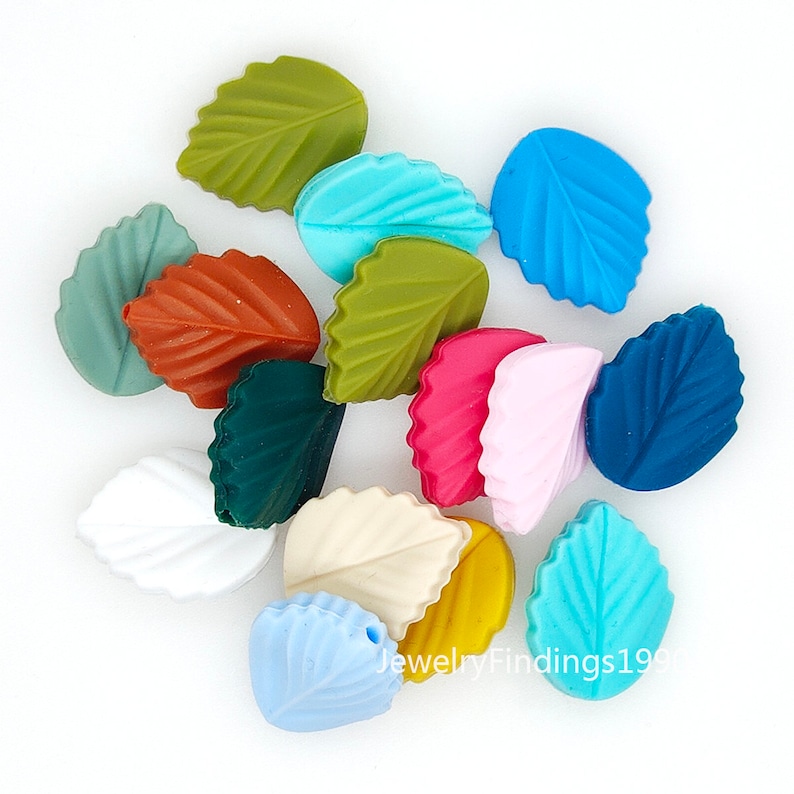 Mini Leaf Shape Beads, Silicone Beads, 10-100pcs Wholesale Beads, Leaf ...