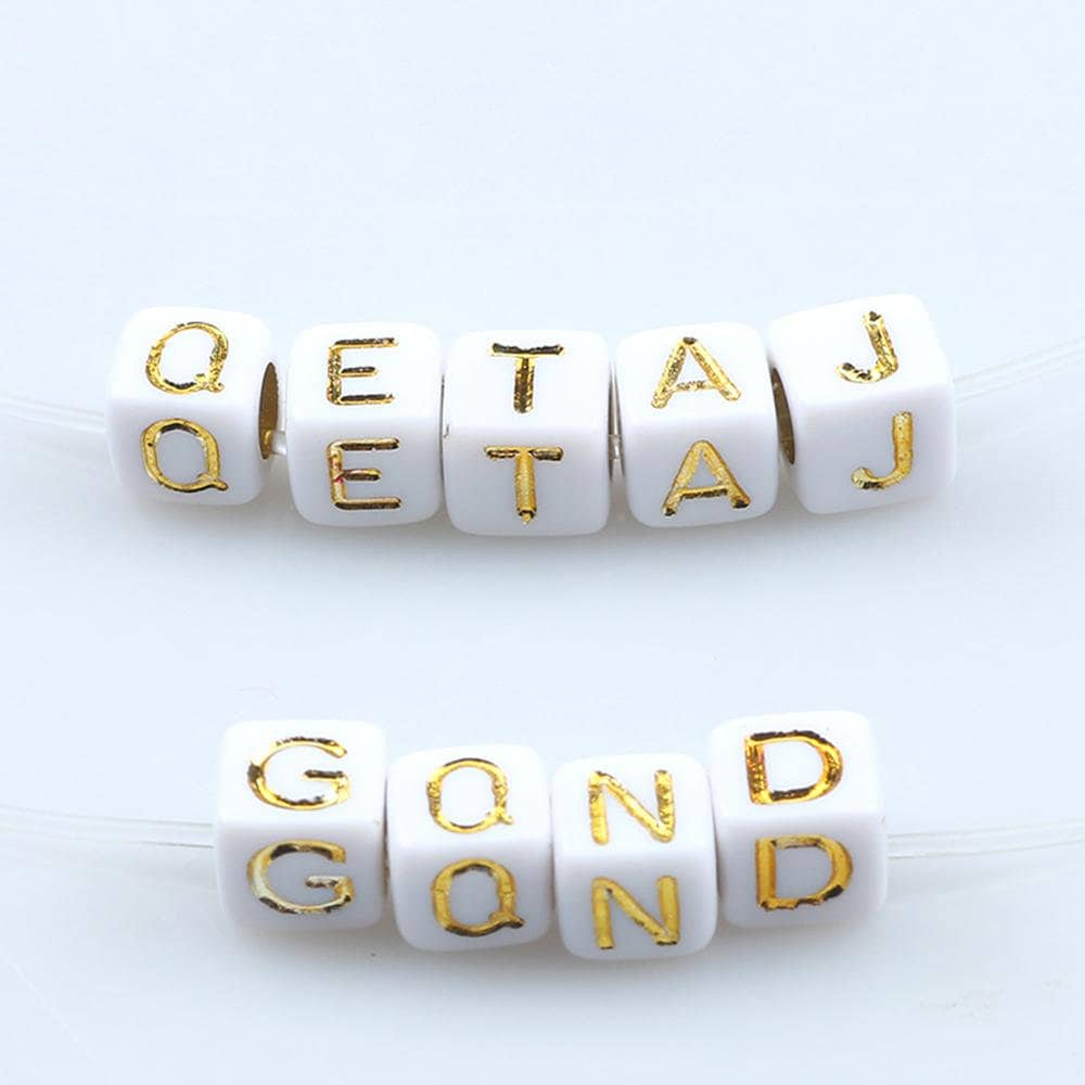 6MM Mixed Cube Shape Letter Beads, Alphabet Letter Beads, Charms ...
