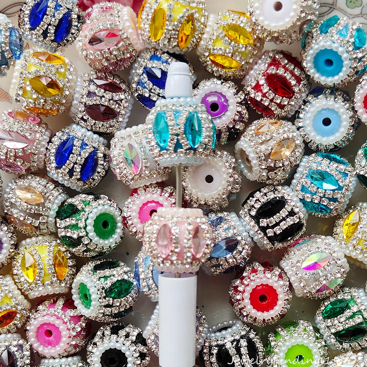 Fancy Crystal Pearl Acrylic Beads,rhinestone Sparkle Chunky Beads ...