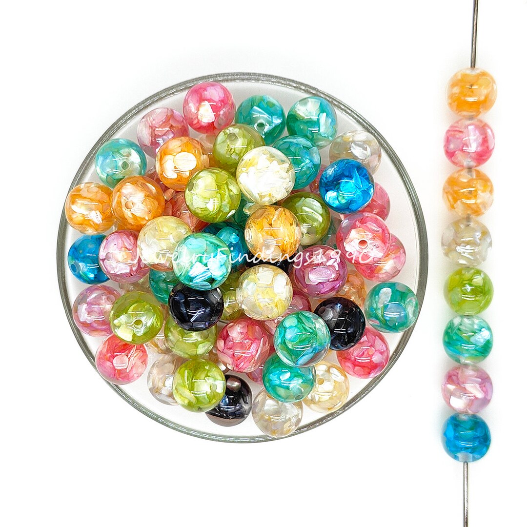 Mixed Color 16/20mm Shell Flake Bubblegum Acrylic Beads,gumball Beads ...