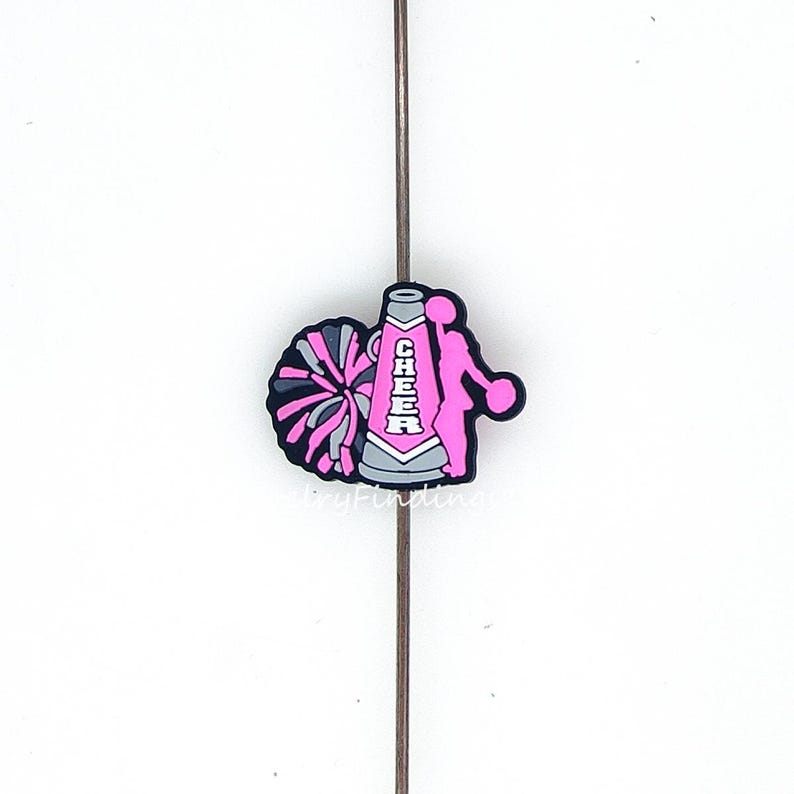 Cheer Focal Beaads,silicone Beads Bulk,badge Reel Beads,pen Beads - Etsy