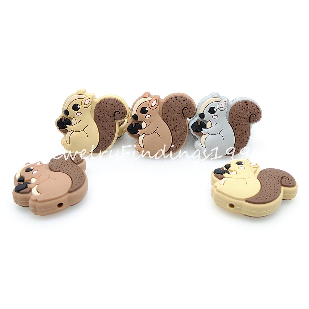 Squirrel Silicone Focal Beads, Animal Silicone Beads - Etsy
