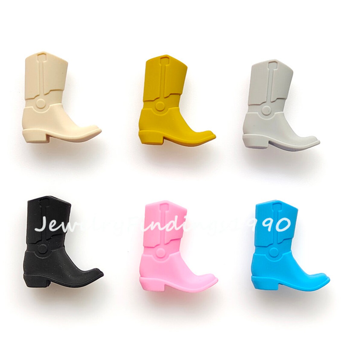 Cowboy Boot Silicone Beads, 14*30*10mm, Cowboy Boots Beads DIY Charm ...