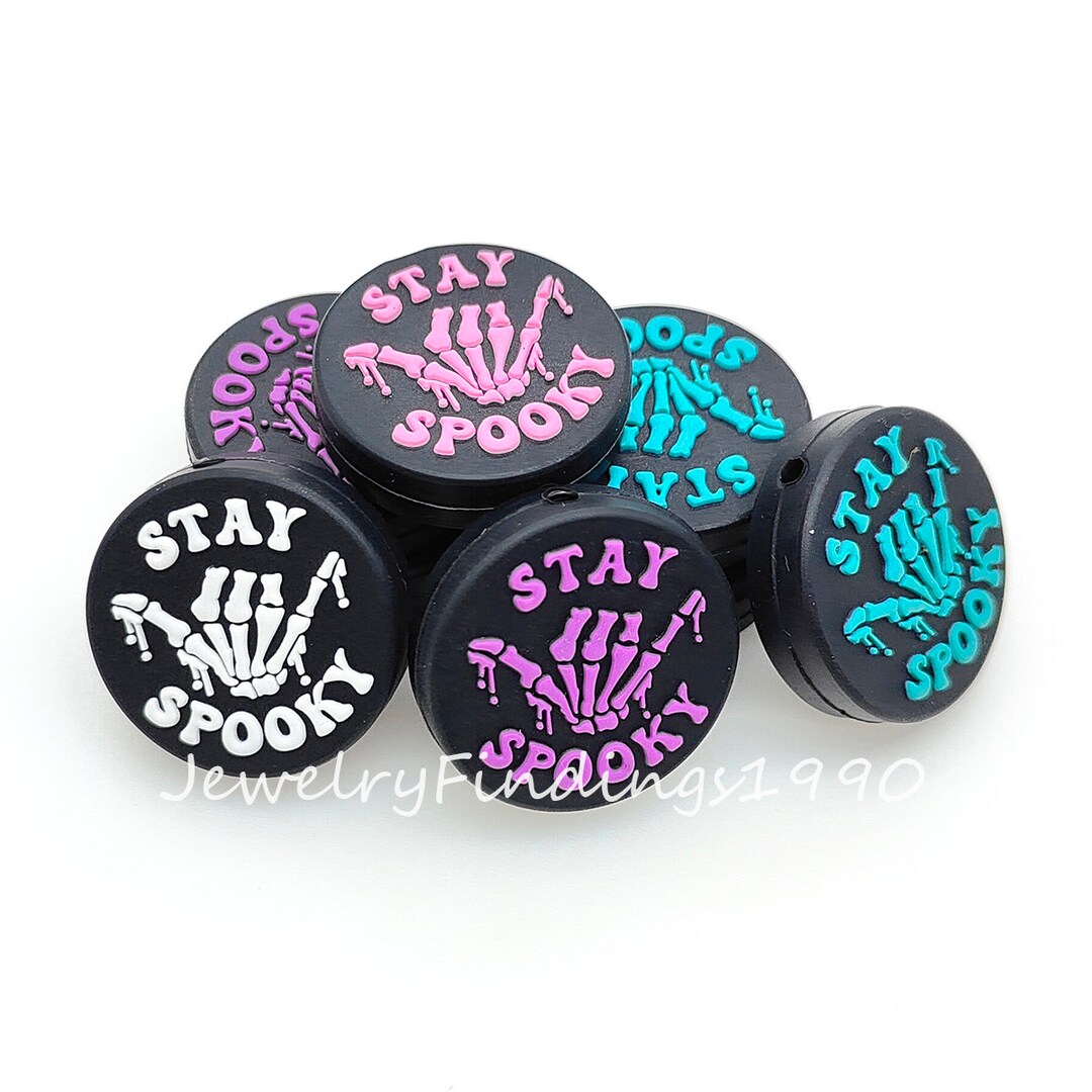 Wholesale Halloween Beads, Stay Spooky Skeleton Focal Silicone Beads - Etsy