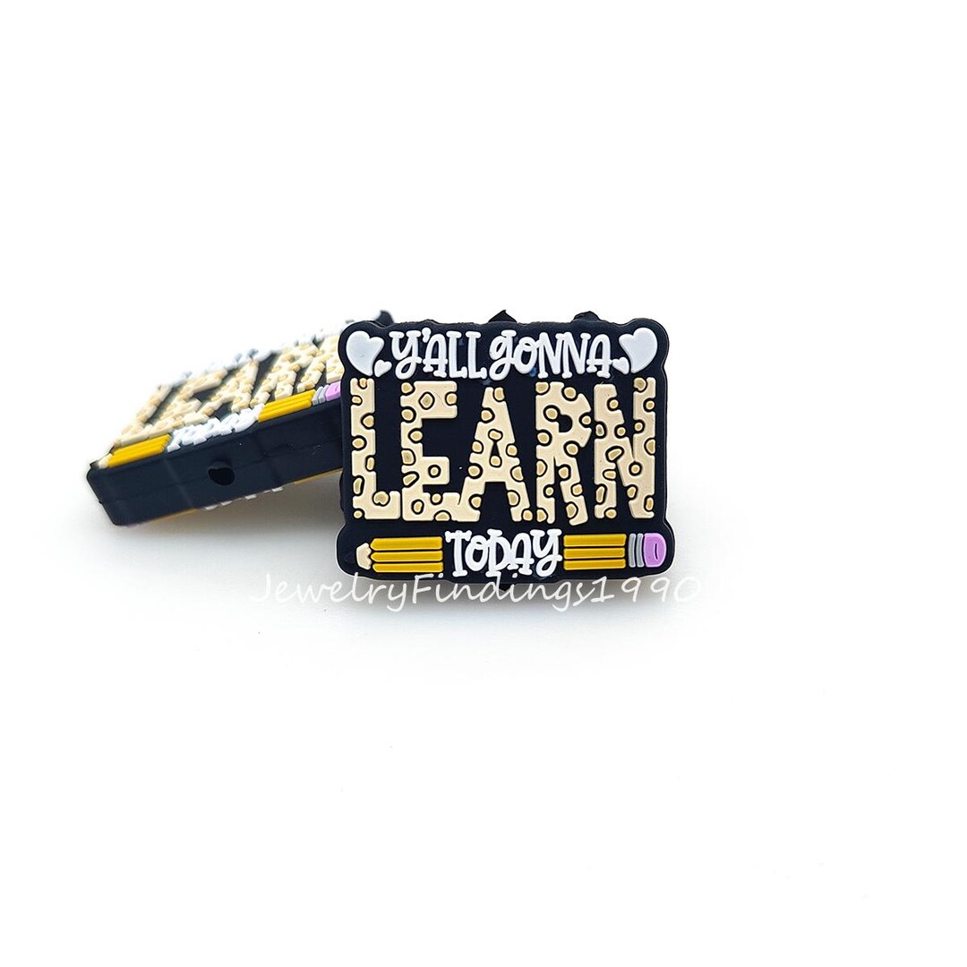 Learn Silicone Focal Beads,teacher Beads,focal Beads,bulk Beads,keychain Beads - Etsy