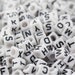 6MM 100/300/500 Pcs Mixed White Alphabet/ Letter Beads, Acrylic Cube ...