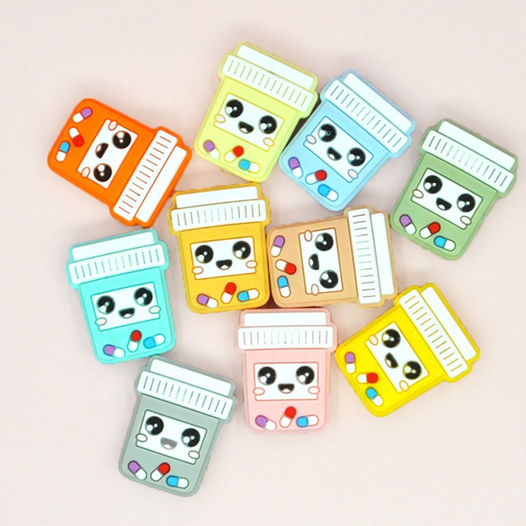 Medicinal Silicone Beads Mini Cartoon Pill Box Silicone - Etsy