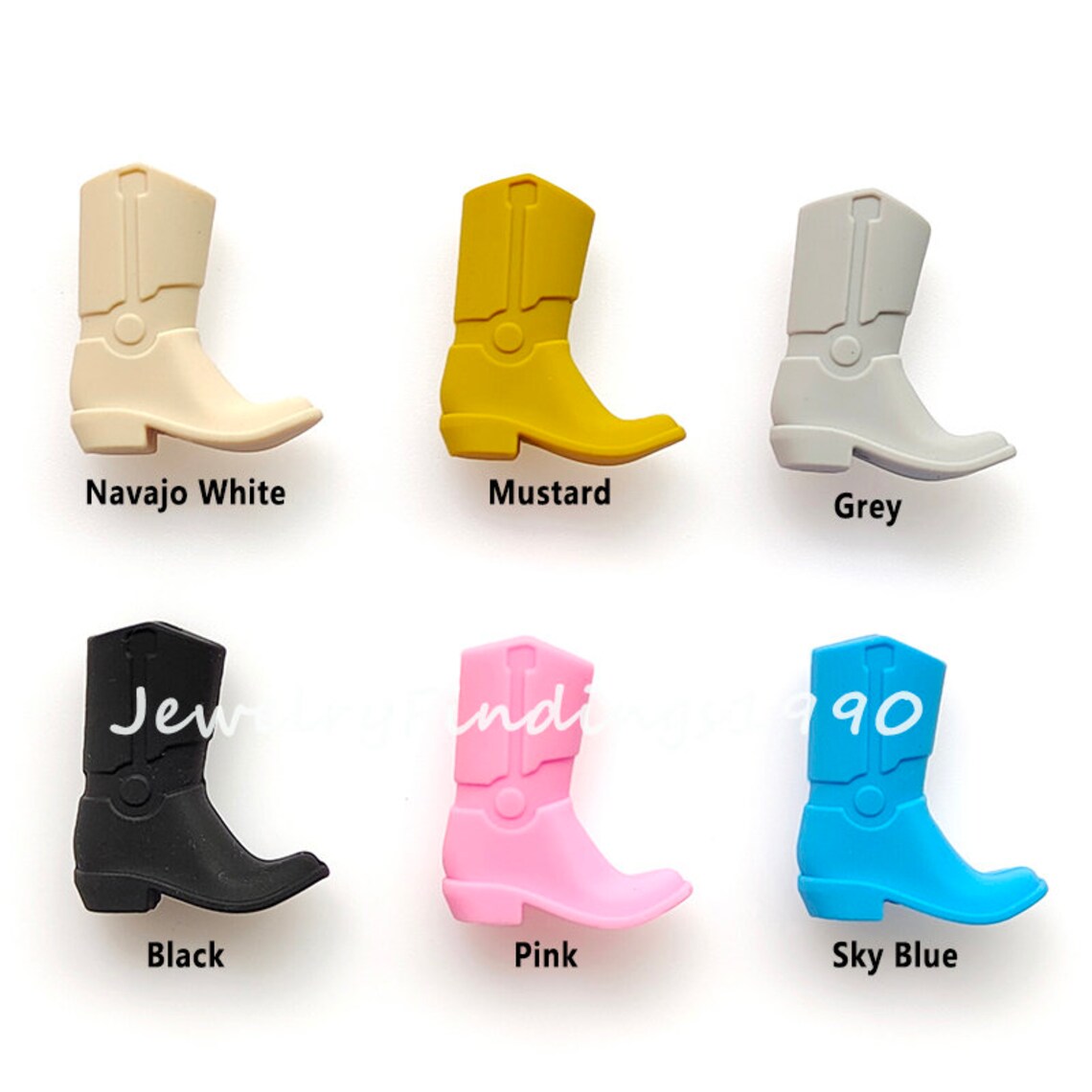 Cowboy Boot Silicone Beads, 14*30*10mm, Cowboy Boots Beads DIY Charm ...