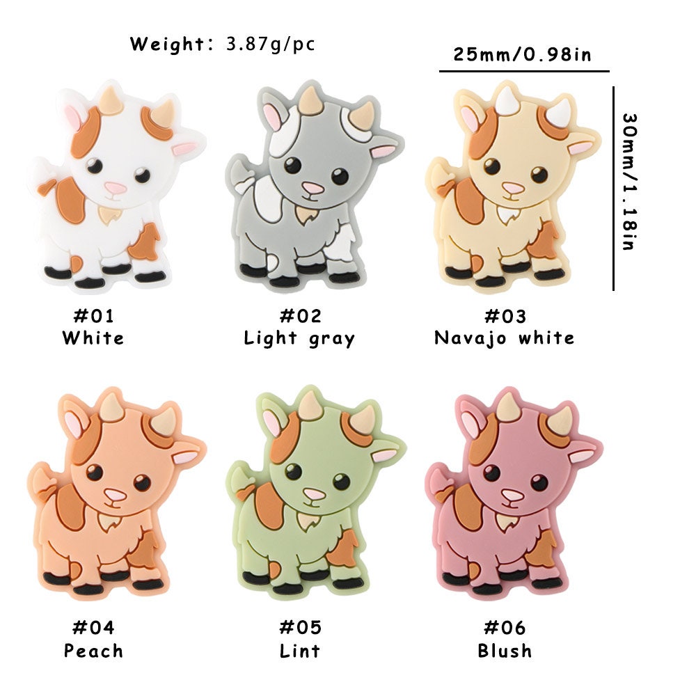 Goat Silicone Beads Bulk Silicone Beads Silicone Focal Beads - Etsy