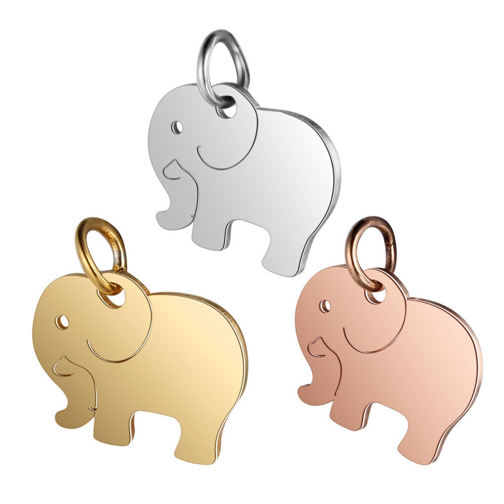 5pcs/lot 14x16mmhighly Polished Stainless Steel Elephant - Etsy