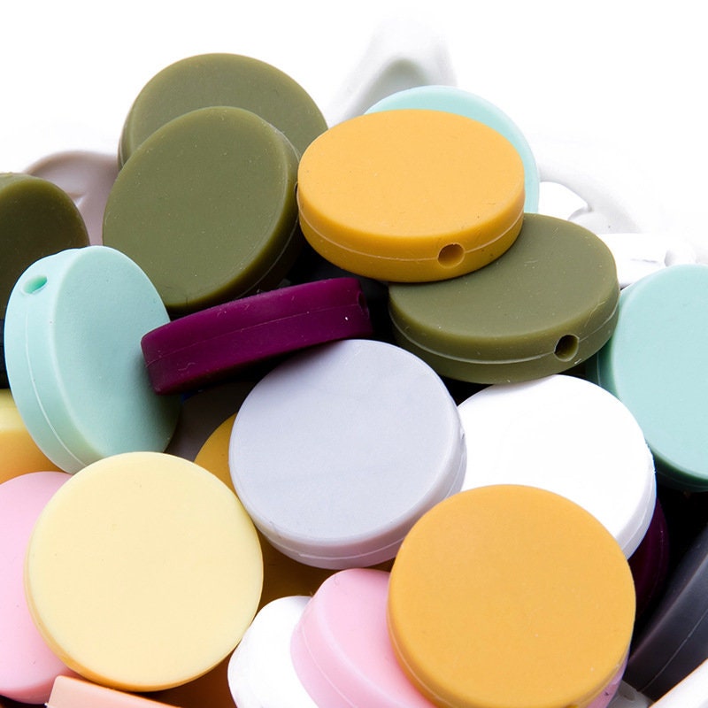 10 100pcs Silicone Round Coin Beads DISC Beads for Jewelry - Etsy