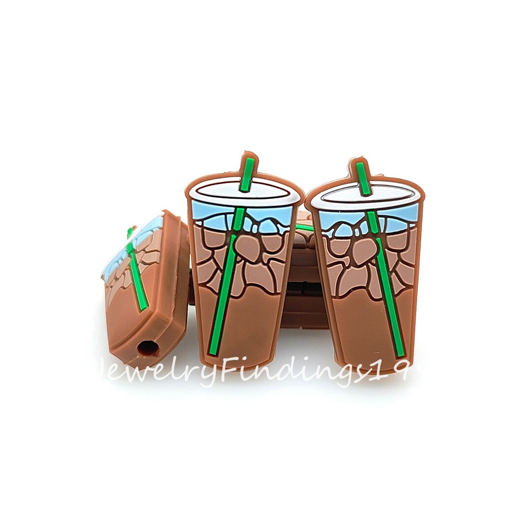 Ice Coffee Cup Focal Silicone Beads, Coffee Cup Shape Beads - Etsy
