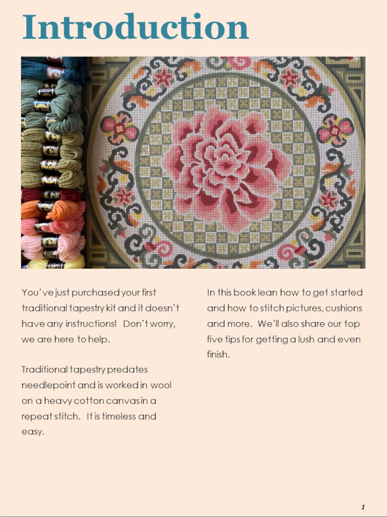 How to Stitch a Tapestry Ebook, Traditional Needlepoint, Needlework ...