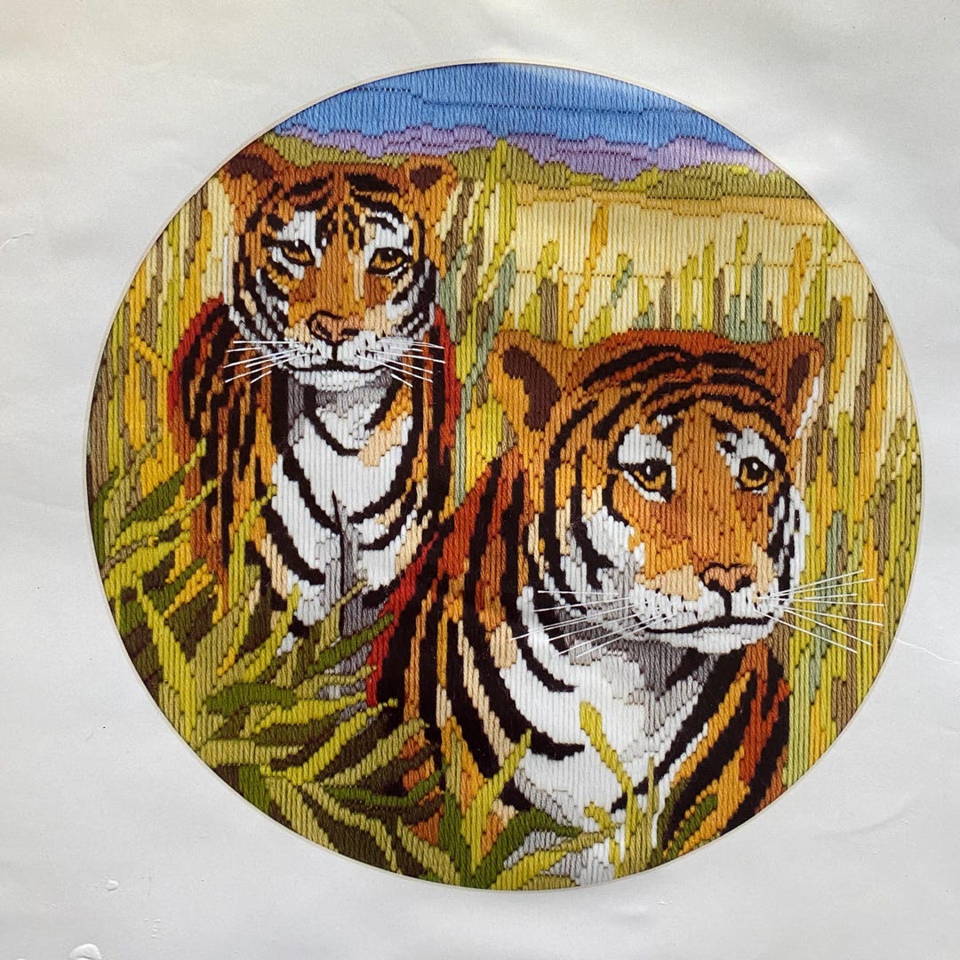 Tiger Long Stitch Kit, Vintage Semco, Wildlife, the Hunters - Etsy