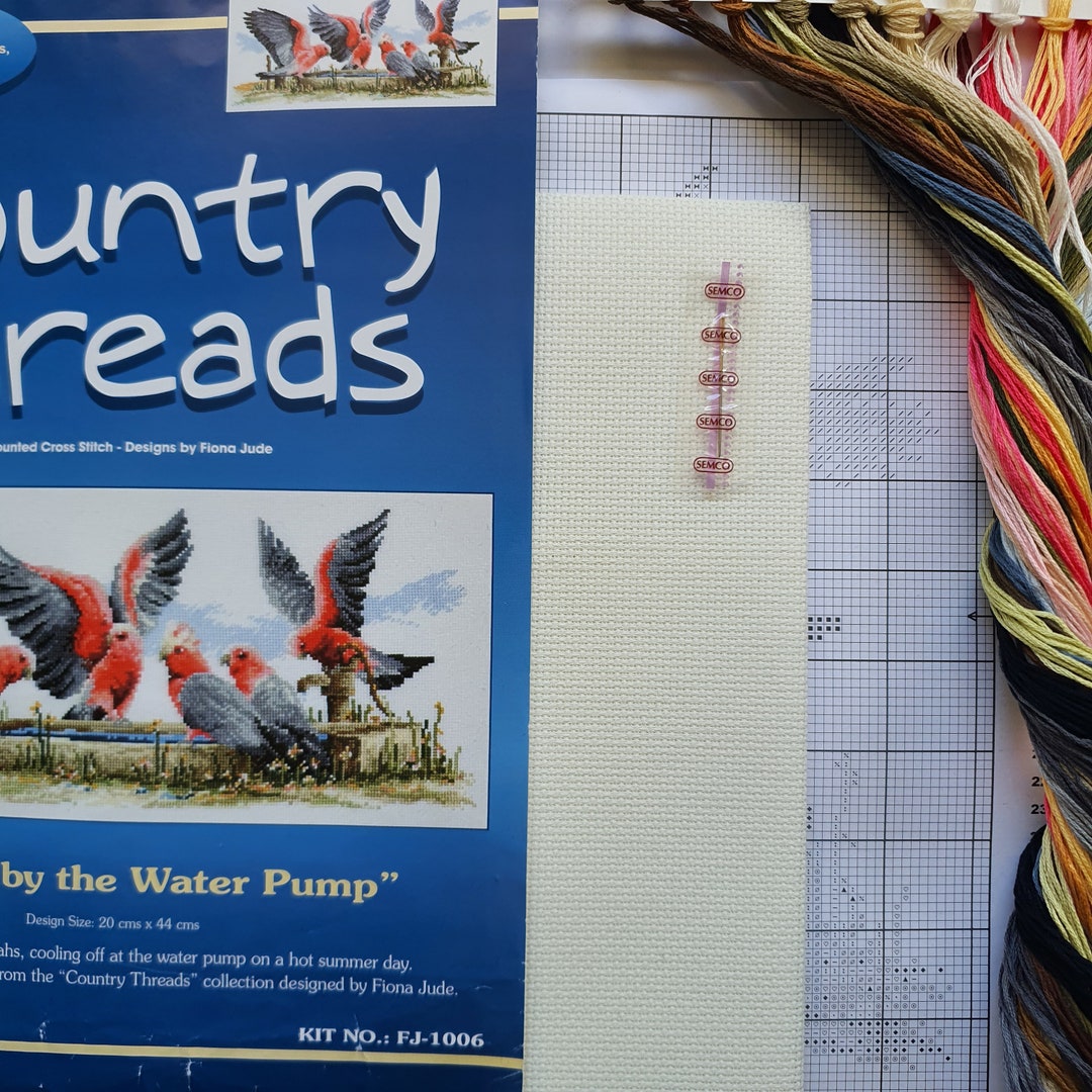 Galahs by the Water Pump, Country Threads Threads Cross Stitch - Etsy
