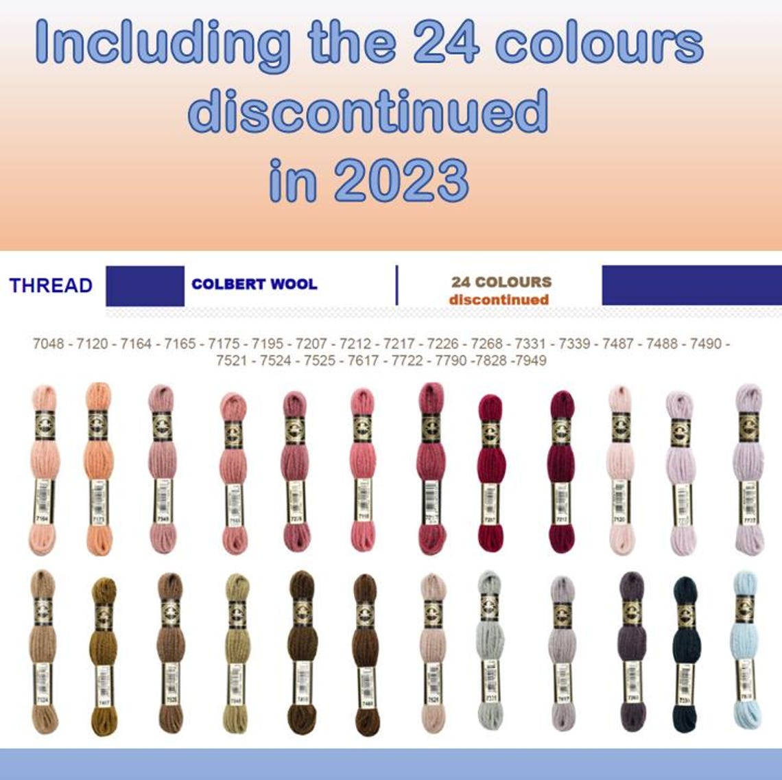 DMC Discontinued Tapestry Wool List, Conversion Chart, PDF Digital ...