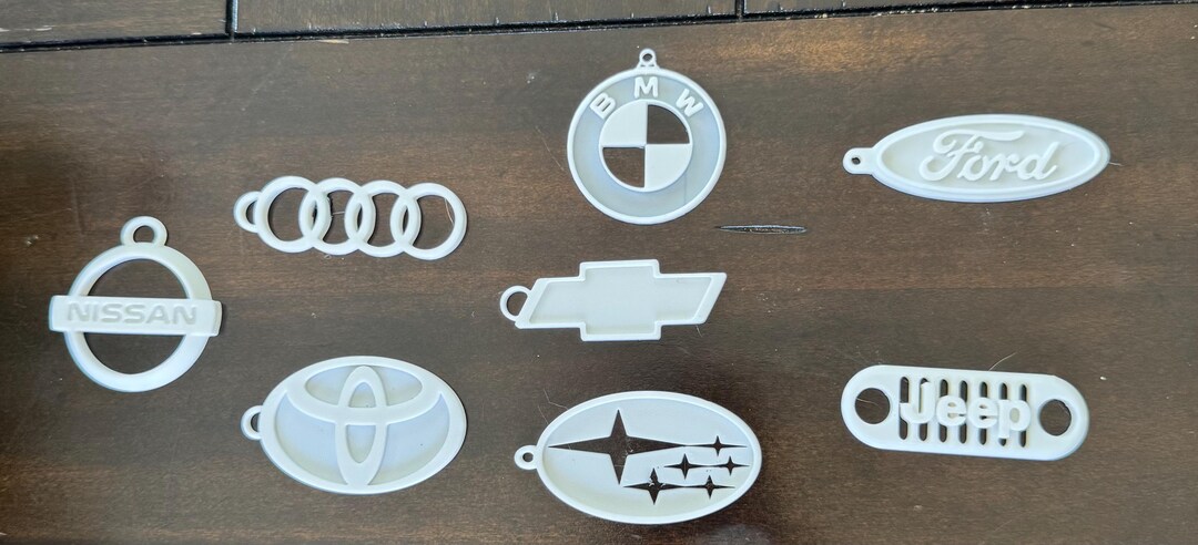 3d Printed Car Brand Logo Keychains - Etsy