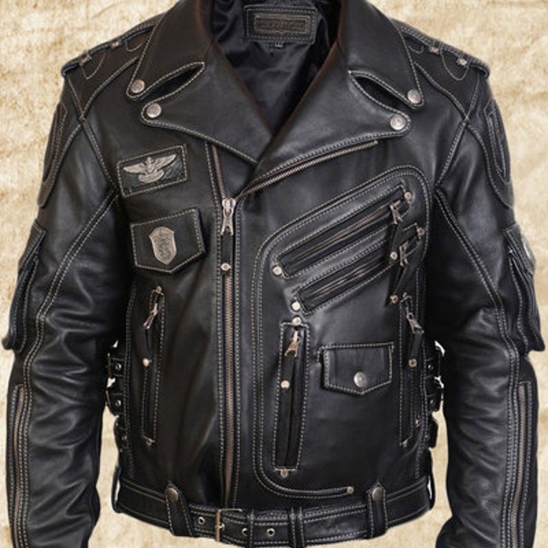 Leather Jacket - Etsy