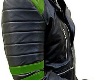 Men's Classic Vintage Motorcycle Green Real Leather Jacket Men's Classic Vintage Motorcycle Green Real Leather Jacket