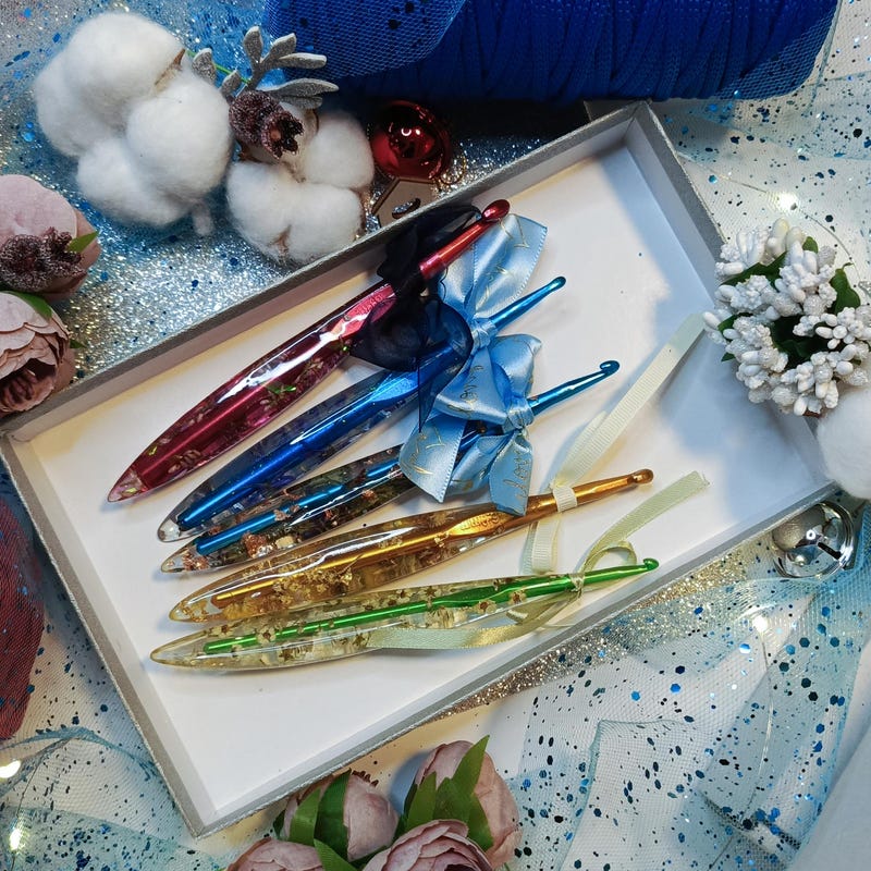 Resin Crochet Hook Set - Etsy