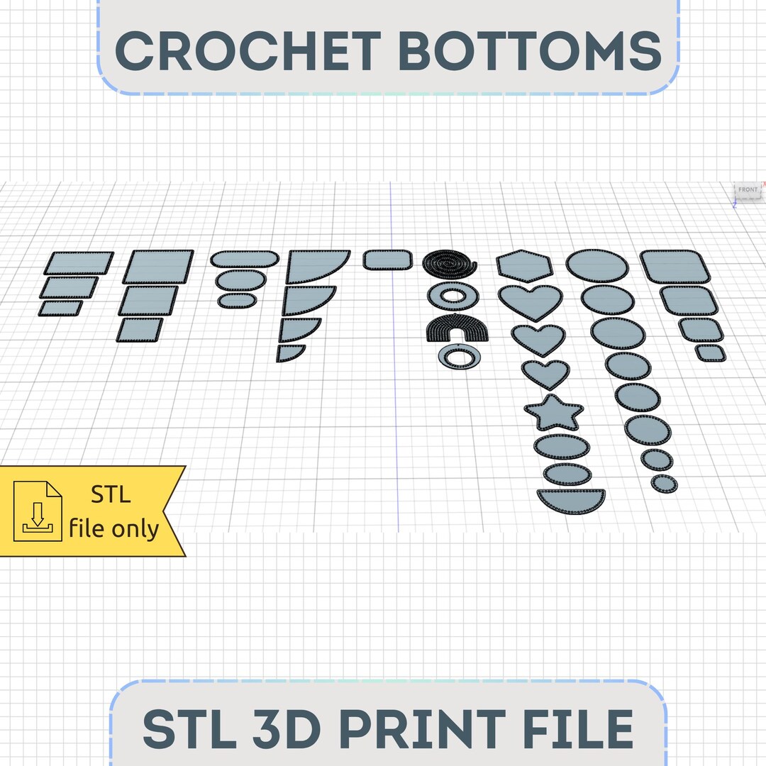 Crochet Basket 3D Models | STL Files for Printing | Baskets, Coasters ...