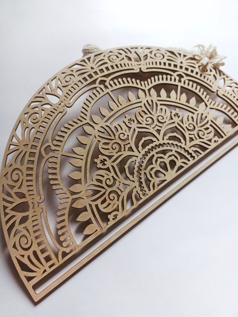 Half Round Macrame SVG Base Macrame Laser Cut File Boho Mandala Design ...