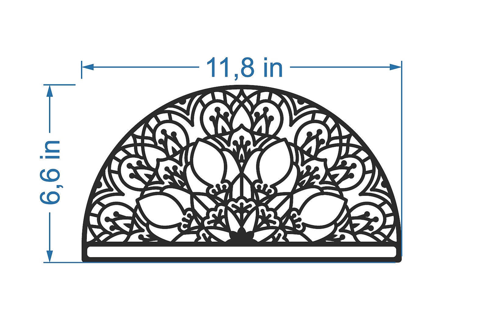 Half Round Macrame SVG Base Macrame Laser Cut File Boho Mandala Design ...