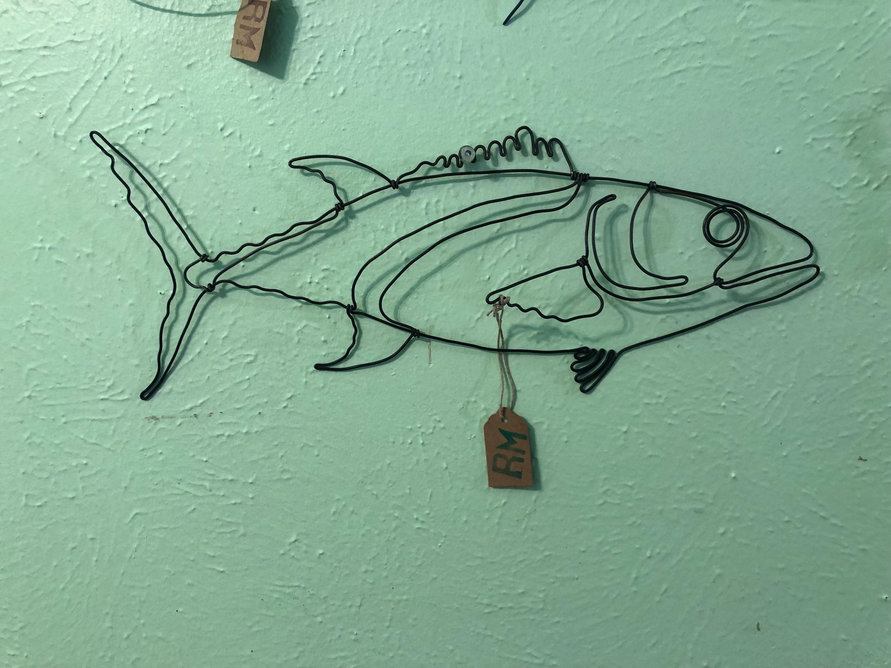 3D Single Sided Wall Hanging Fish Wire Sculpture - Etsy