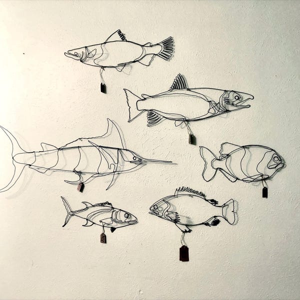 Wire Fish Sculpture - Etsy