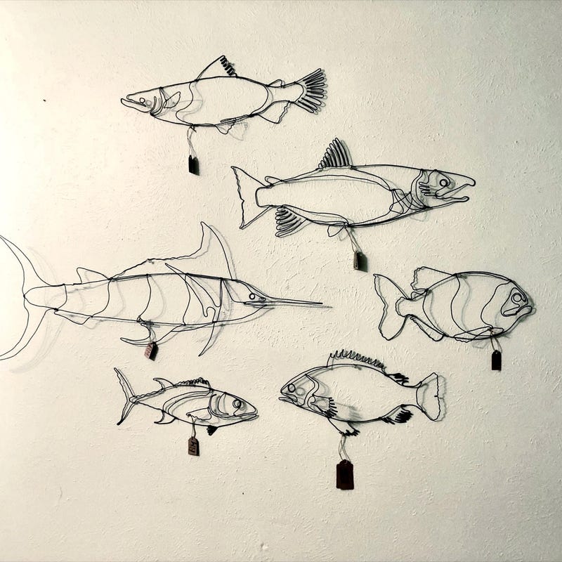 Wire Fish Sculpture - Etsy