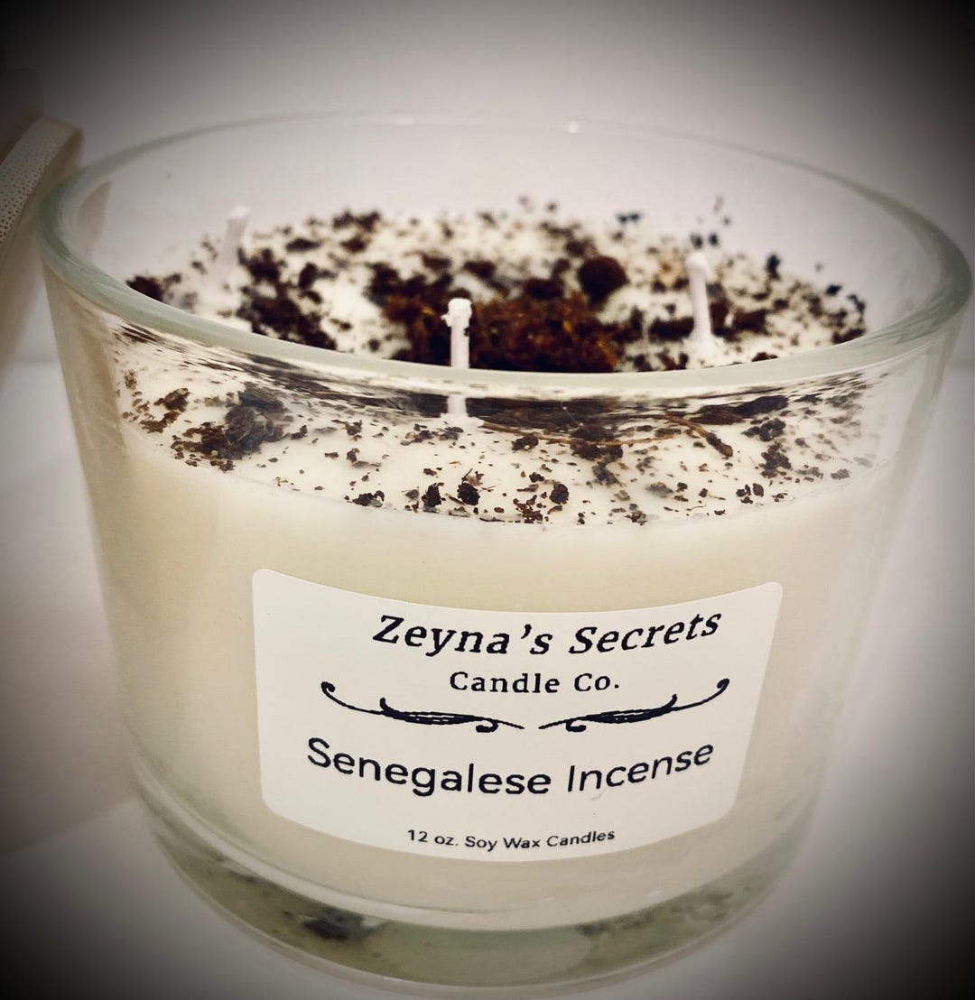 Senegalese Incense Candle, Artisanal Thiouraye Inspired 12oz. Soy Wax ...