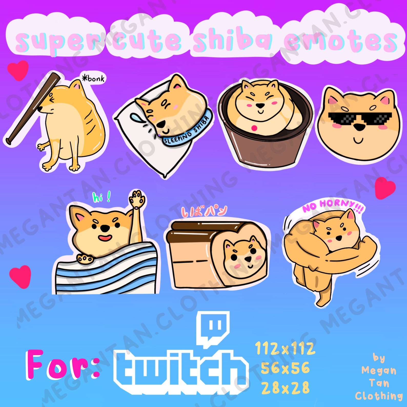 Super Cute Shiba Inu Emotes for Discord and Twitch Twitch | Etsy