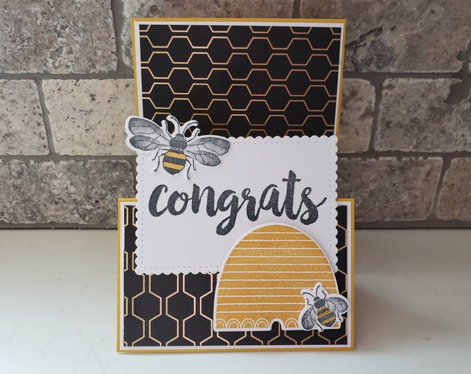 Honey Bee Congratulations Card - Stampin up Handmade Card - Hand ...