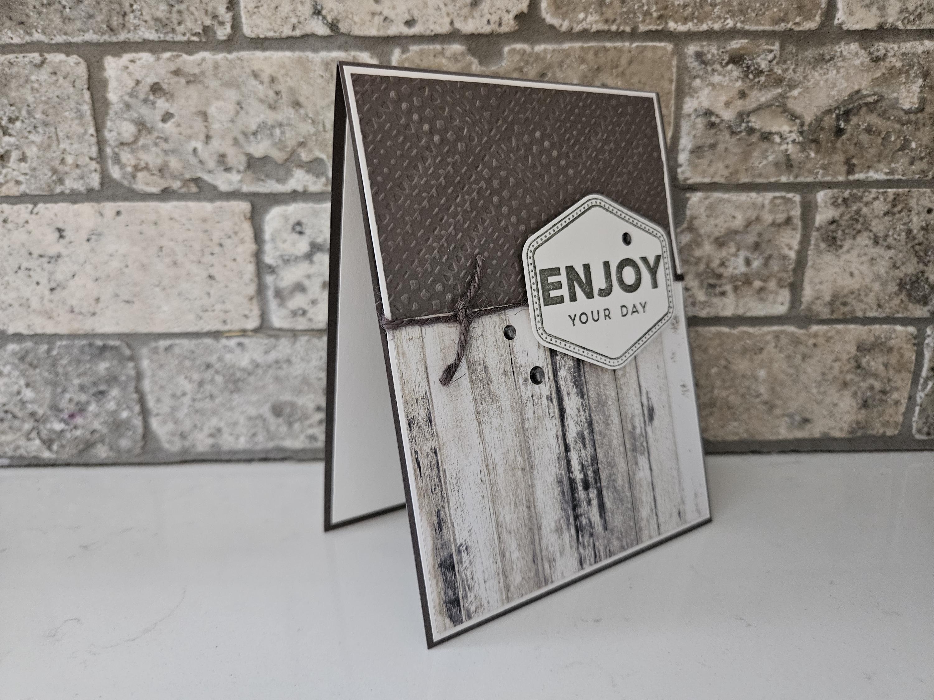 Weathered Wood Celebration or Birthday Hand Stamped Birthday Card - Etsy