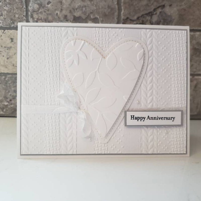 White Embossed Cards - Etsy