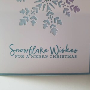 Blue Snowflake Christmas Card - Etsy