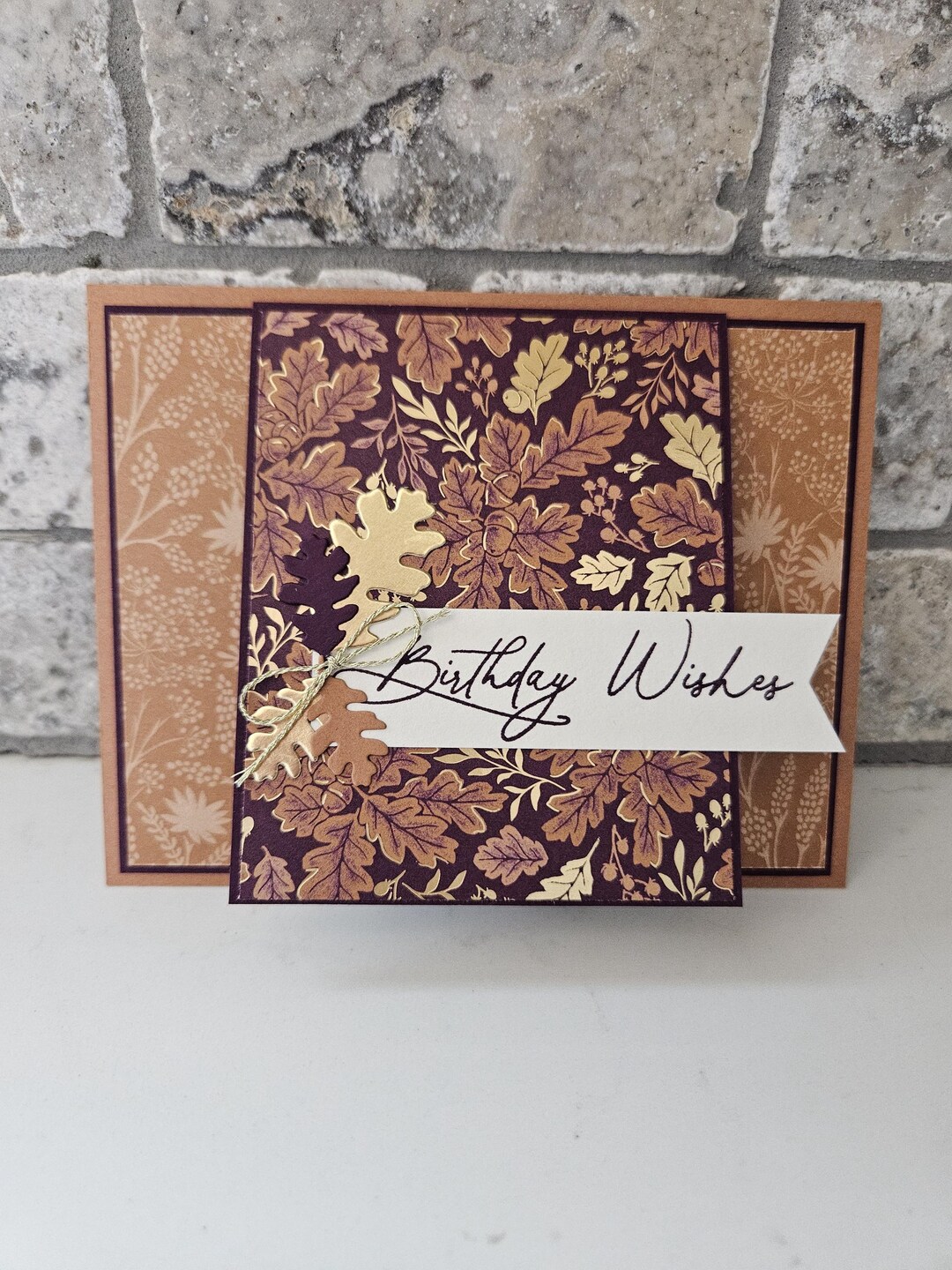 Top Flip Fall Themed Birthday Card - Stampin Up - Etsy