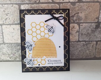 Honey Bee Congratulations Card Stampin up Handmade Card | Etsy