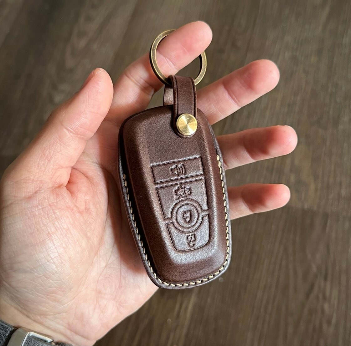 Ford Key Cover for Mustang Mach-e, Remote Holder, Leather Key Case, Key ...
